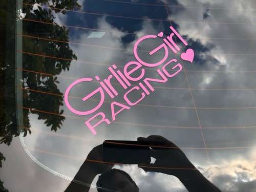 GIRLIE GIRL RACING Car Sticker ute Jdm Turbo window 86 fits ford toyota ...