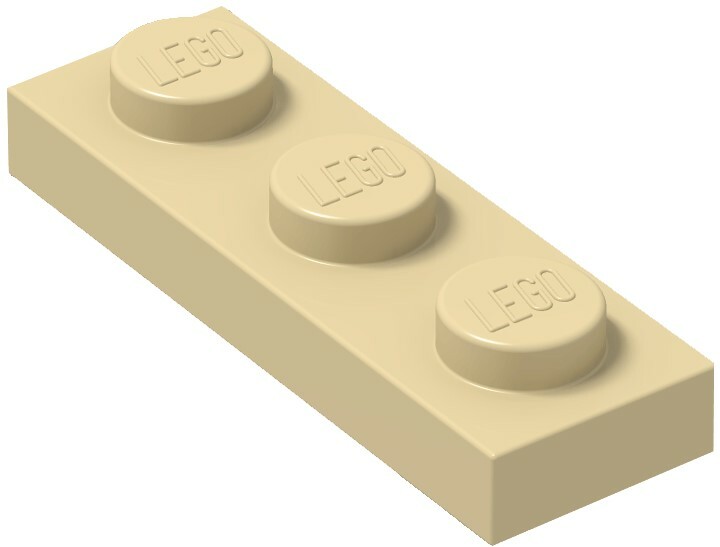 ☀️50x NEW LEGO 1x3 TAN Plates (#3623) BULK Parts City Building Harry ...