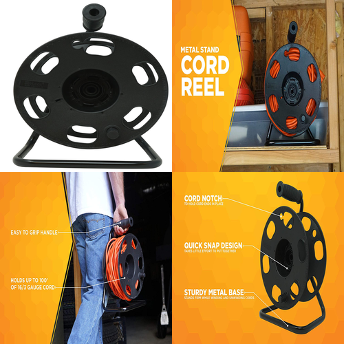 Electrical Extension Cord Storage Reel Metal Stand Heavy Duty Durable ...