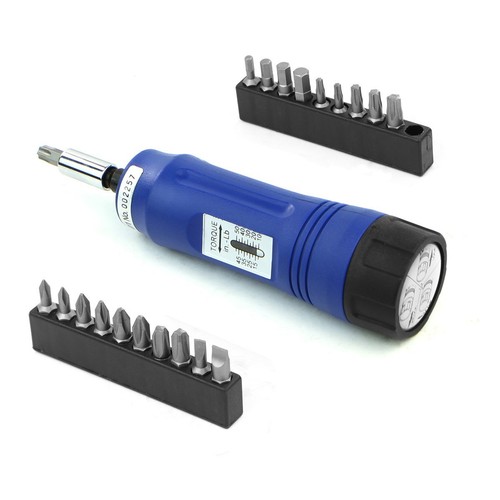 21pcs Adjustable Torque Screwdriver 1/4" Inch Drive With Inch/pounds ...