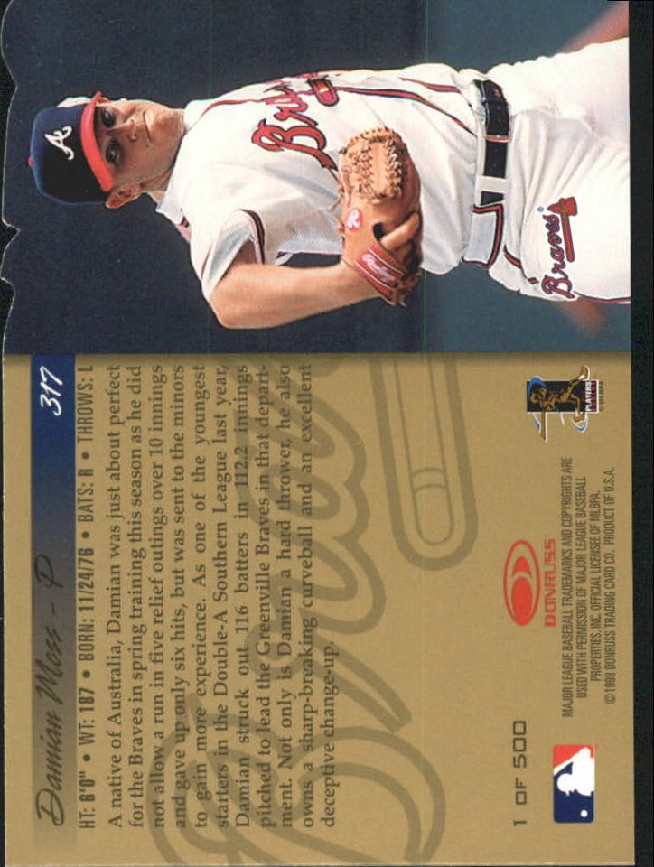 1998 (BRAVES) Donruss Gold Press Proofs #317 Damian Moss /500 | eBay