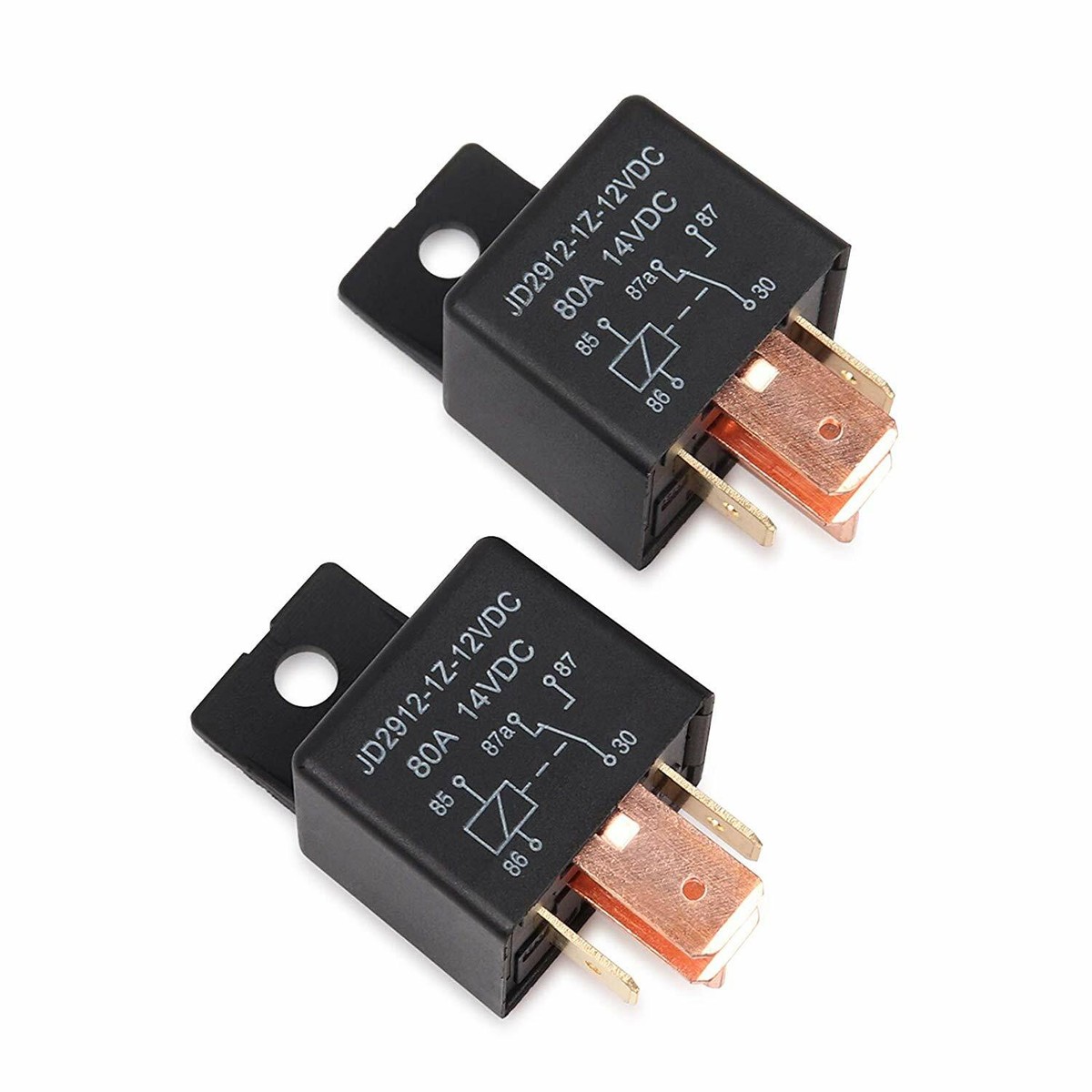 IDEC Relays 5-Pin Pins 2Pcs Universal 5 Pin 12V 24V Car Relay DC 30A ...