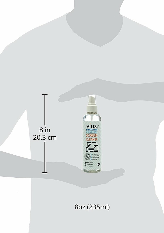 Screen Cleaner - Vius Premium Screen Cleaner Spray for TV, Phones (8oz ...