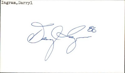 Darryl Ingram Signed 3x5 Index Card Cut Vikings Browns Packers ...