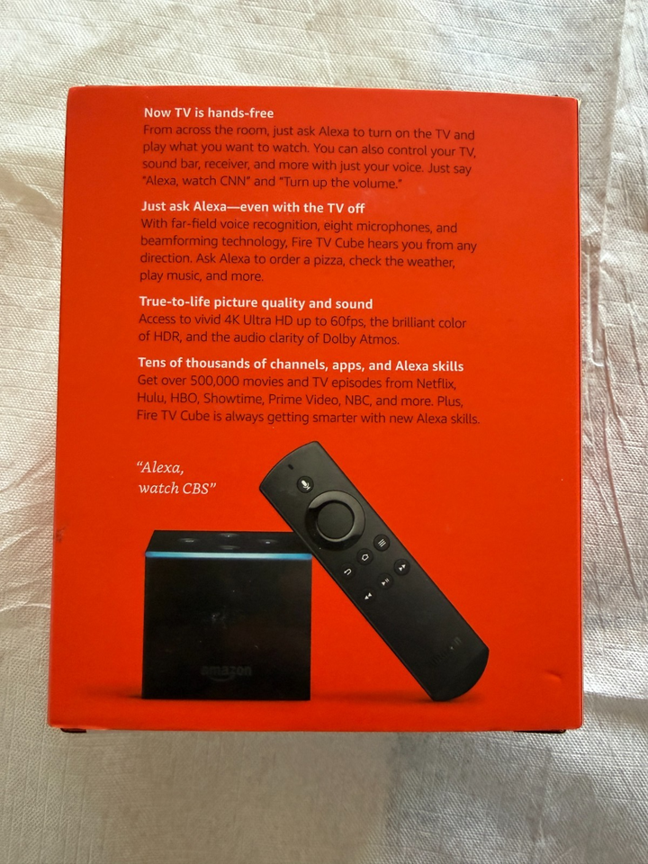mazon Fire TV Cube (1st Gen) Streaming Media Player 4K Ultra HD & Alexa ...