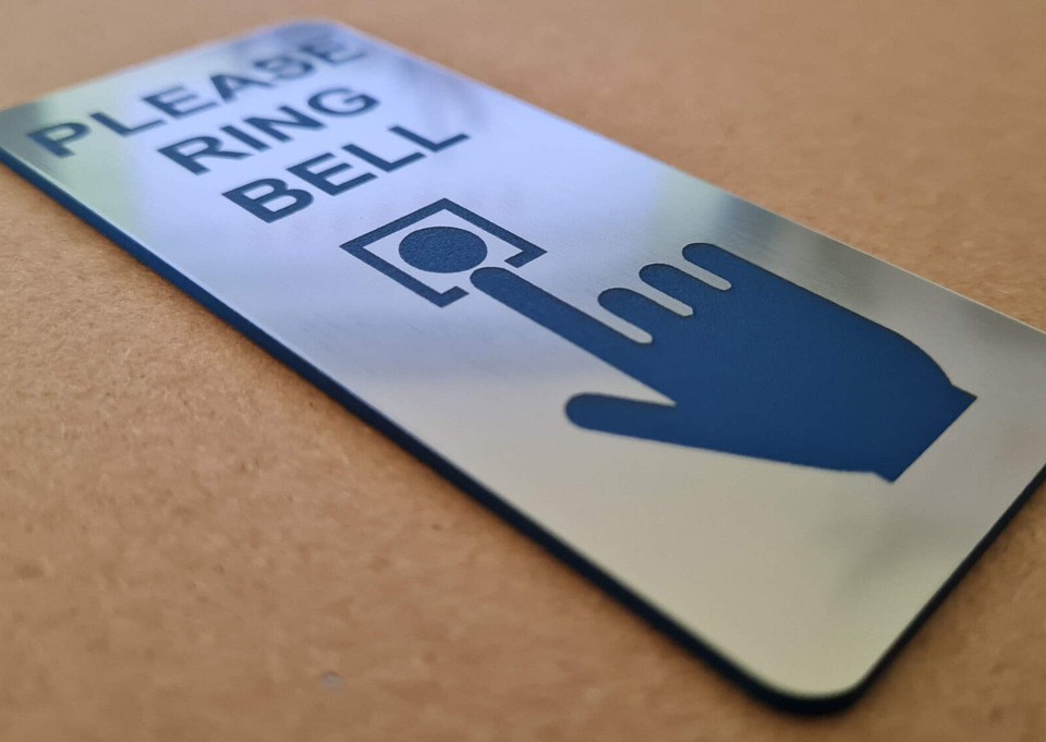 Please Ring Bell Sign Plaque Door Doorbell Buzzer Push Button Intercom ...