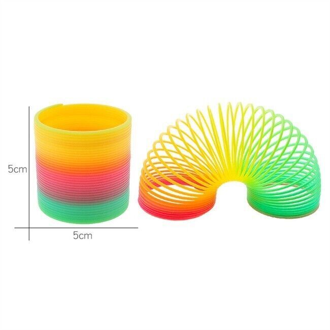 Rainbow Spring Coil Slinky Fun Kids Toy Magic Stretchy Bouncing Gifts ...