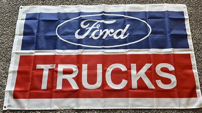 Ford Trucks Flag Banner 3x5 ft Motor Company Shop Garage Man Cave NEW ...