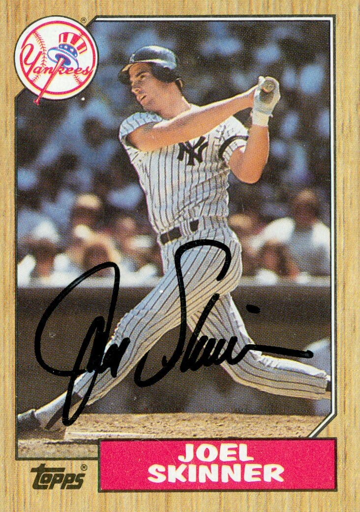 1987 Topps Joel Skinner Signed Card New York Yankees Autograph | eBay