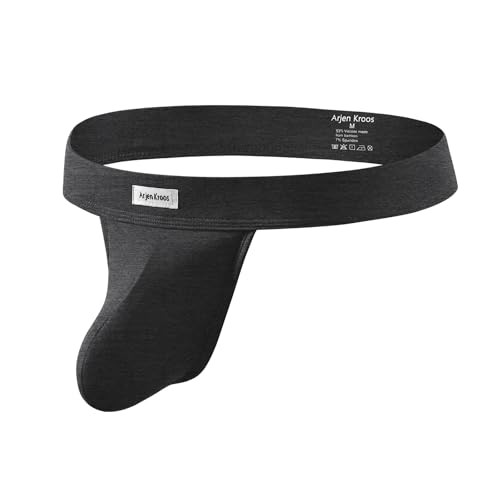 Jockstraps for Men Sexy Thong Underwear Dual Pouch Jock X-Large Dark ...