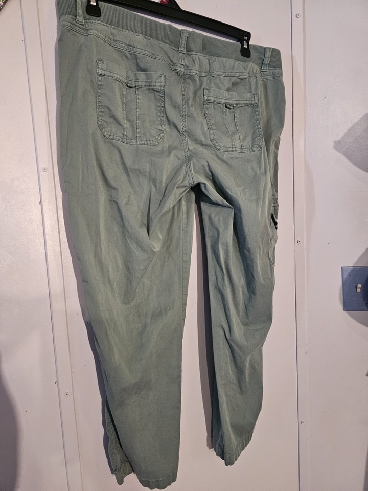Sonoma Turquoise Teal Cargo Pants Size 14 Elastic Waist | eBay