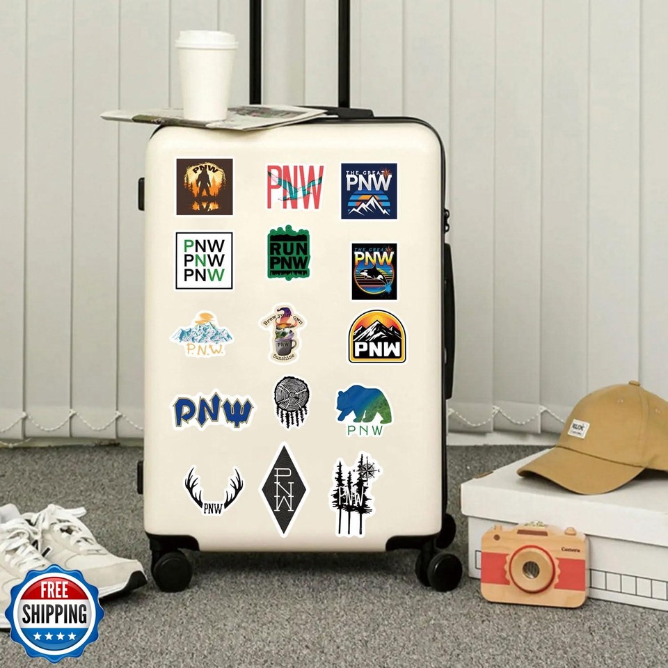 62Pcs PNW Stickers Pack, Aesthetic Vinyl Waterproof Decals for Wa | eBay