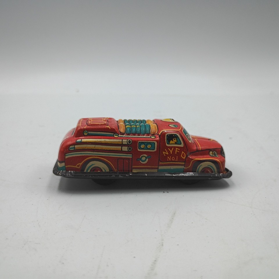Linemar (Line Mar) Marx Tin Friction Litho NYFD Fire Truck 1950s | eBay