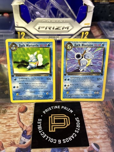 Pokemon Dark Blastoise & Wartortle - Rocket 1st Edition - Non Holo - NM ...