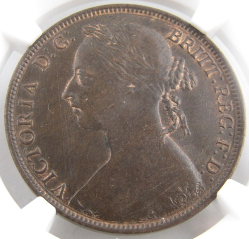 1885 Great Britain Penny Certified NGC AU-58 Brown | eBay