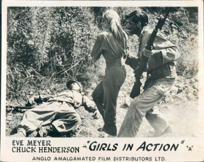 GIRLS IN ACTION OPERATION DAMES ORIGINAL LOBBY CARD EVE MEYER CHUCK ...