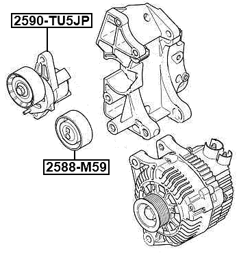 Belt Tensioner Fits Citroen 1611424580 | eBay