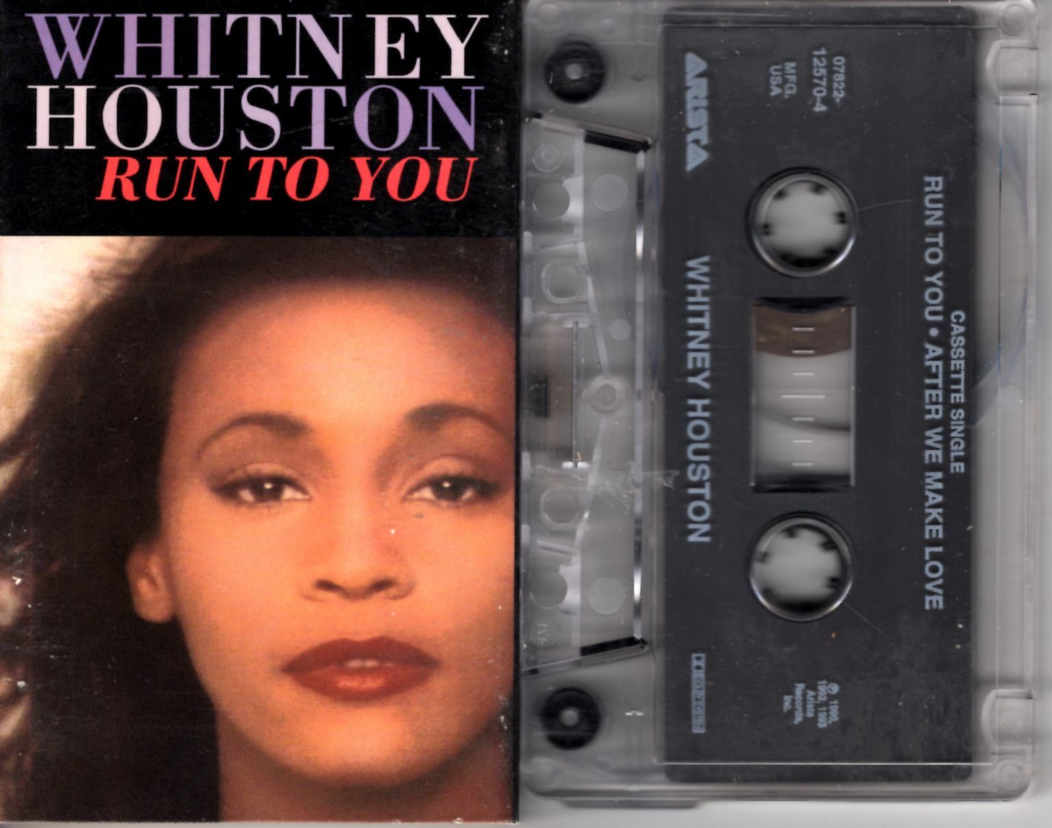 Whitney Houston Run To You 1992 Cassette Tape Single Pop Dance Rock | eBay