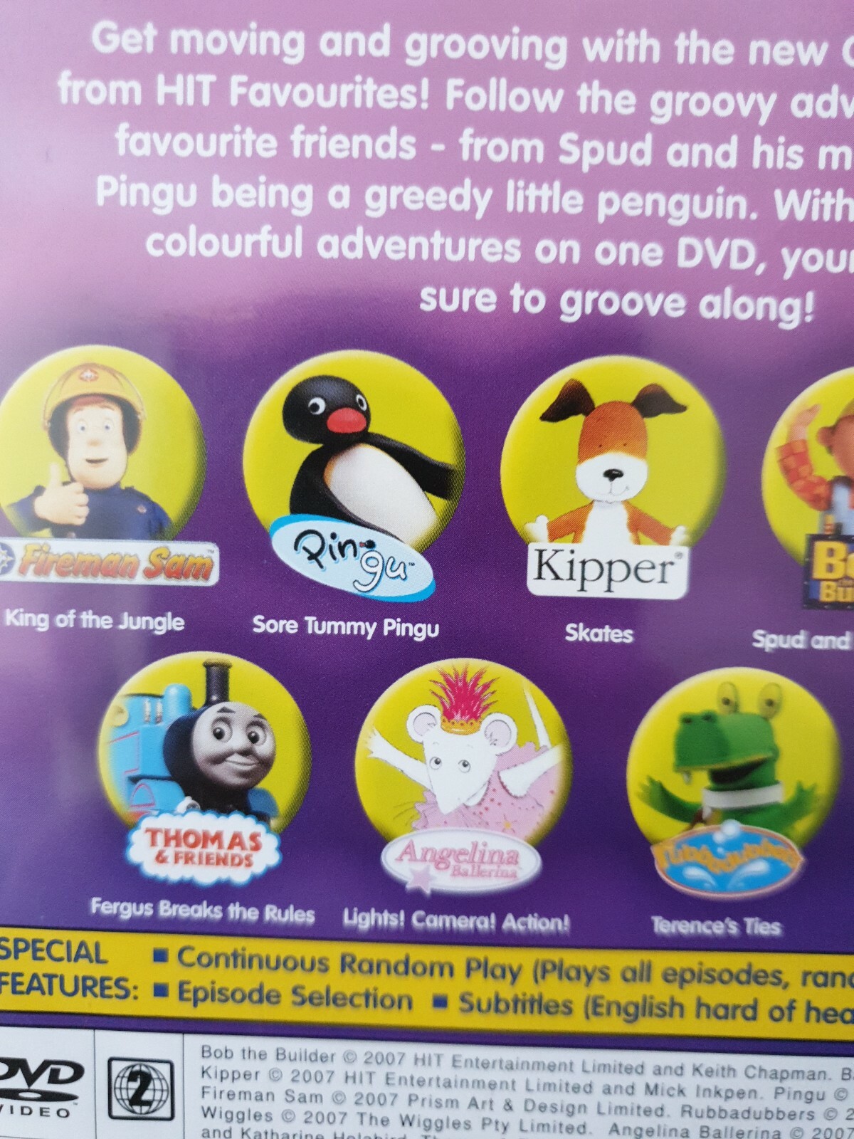 THE GROOVY COLLECTION DVD KIDS OVER 2 HOURS KIPPER / WIGGLES / FIREMAN ...