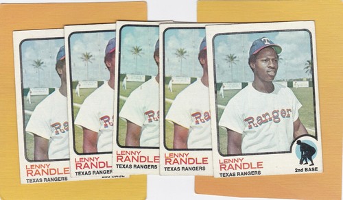 1973 TOPPS BASEBALL LOT (5) LENNY RANDLE #378 RANGERS EX+ *L5119 | eBay
