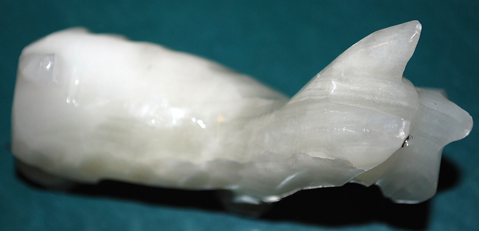 Vtg Westie/Scotty Terrier DOG FIGURINE Hand Carved White Quartz 3.75 ...