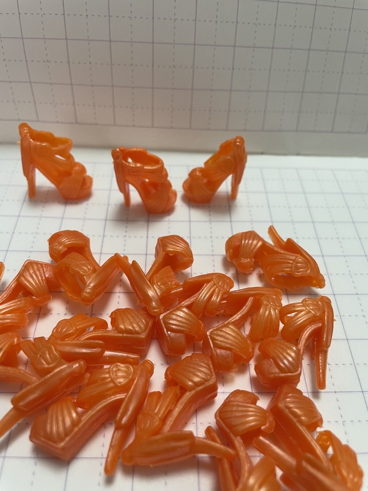 42 pairs orange heels suit sandals pliable silicone shoes for the 11.5 ...