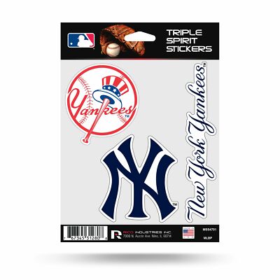 New York Yankees Triple Sticker Multi Decal Spirit Sheet Auto Home ...