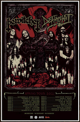 BEWITCHER | DEATHCHANT Tour 2025 Ltd Ed New RARE Poster! Black Speed Death Metal | eBay