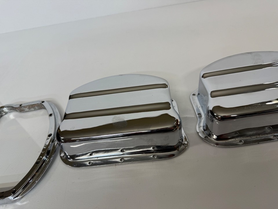 Harley Davidson FL FLH Panhead Engine Head Valve covers set chrome ...
