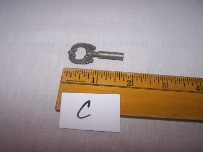 Vintage Fancy Ornate Metal CLOCK KEY with Threaded Female Hole - Lot C ...