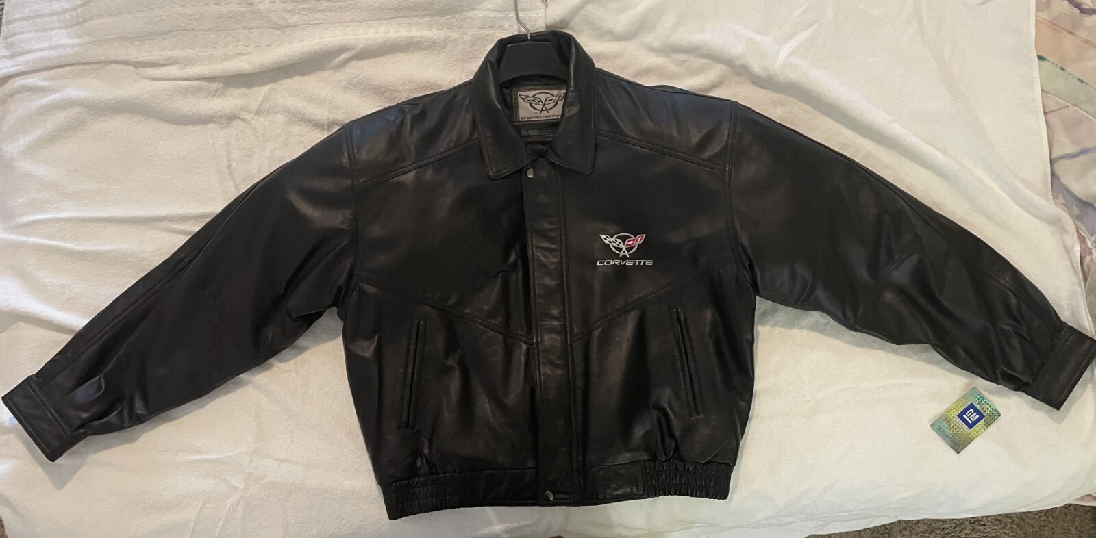 Corvette Leather Jacket XL GM Tag - Gem