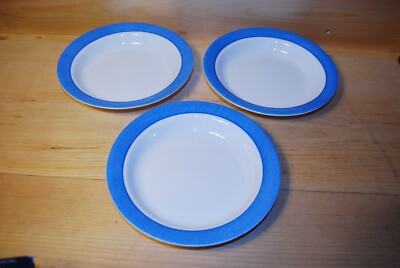 3 Corelle BLUE LINEN 8-1/2" Rim Soup Salad Low Bowls | eBay
