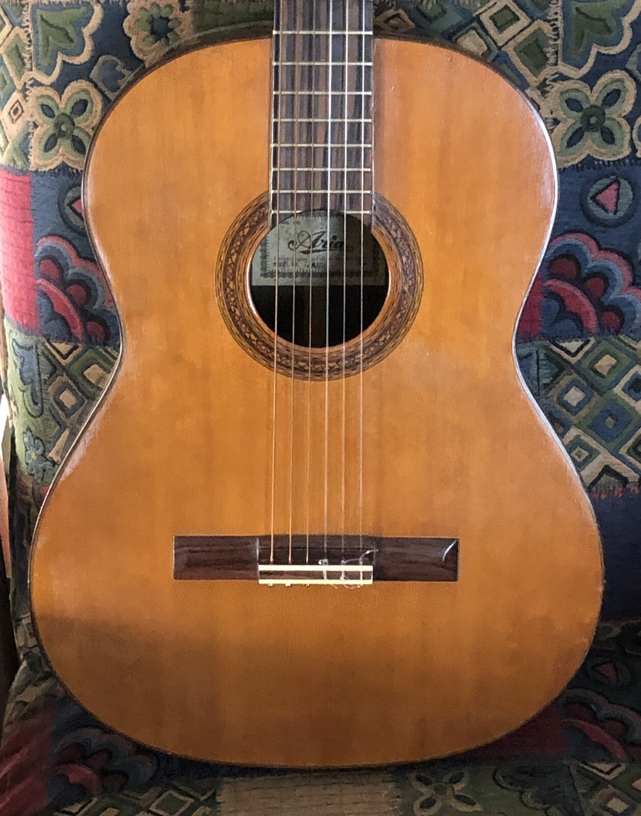 Vintage Aria Model A554 Classical Guitar With Case - Made In Japan | eBay