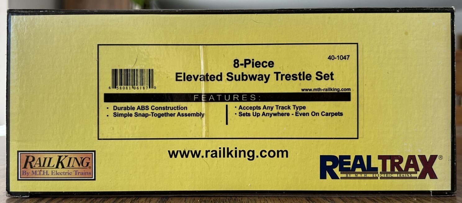 MTH RAILKING REALTRAX ELEVATED SUBWAY TRESTLE SET (8 PIECE) #40-1047 ...