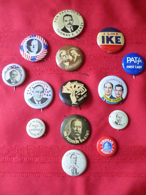 Presidential Election Button Lot Pin Buttons Vintage & Reproductions | eBay