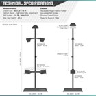 [STEEL] Tactical Gear Stand Duty Vest Helmet Belt Hanger Display Rack ...