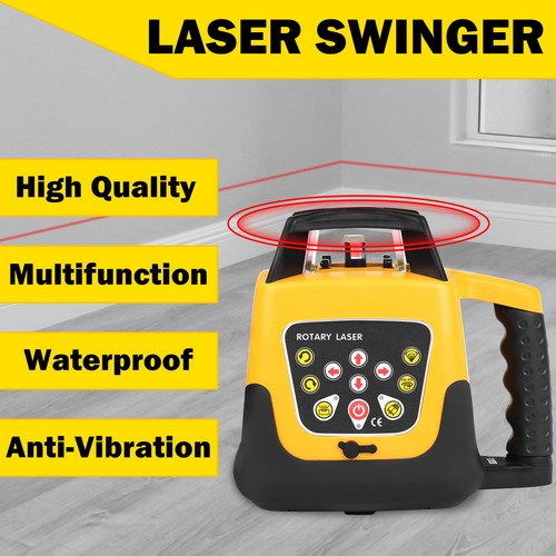 Self-Leveling 360° Rotary Red Beam Laser Level Tool Set with Tripod ...