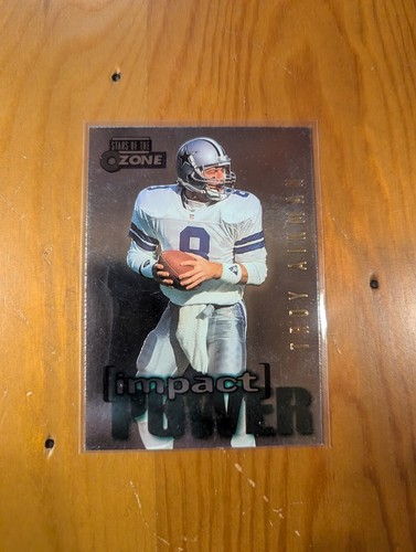 1995 Skybox Stars of the Ozone Football Troy Aikman #IP17 Impact Power ...