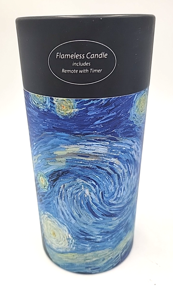 Multicolor Remote-Controlled LED Candle - Van Gogh Starry Night Mood ...