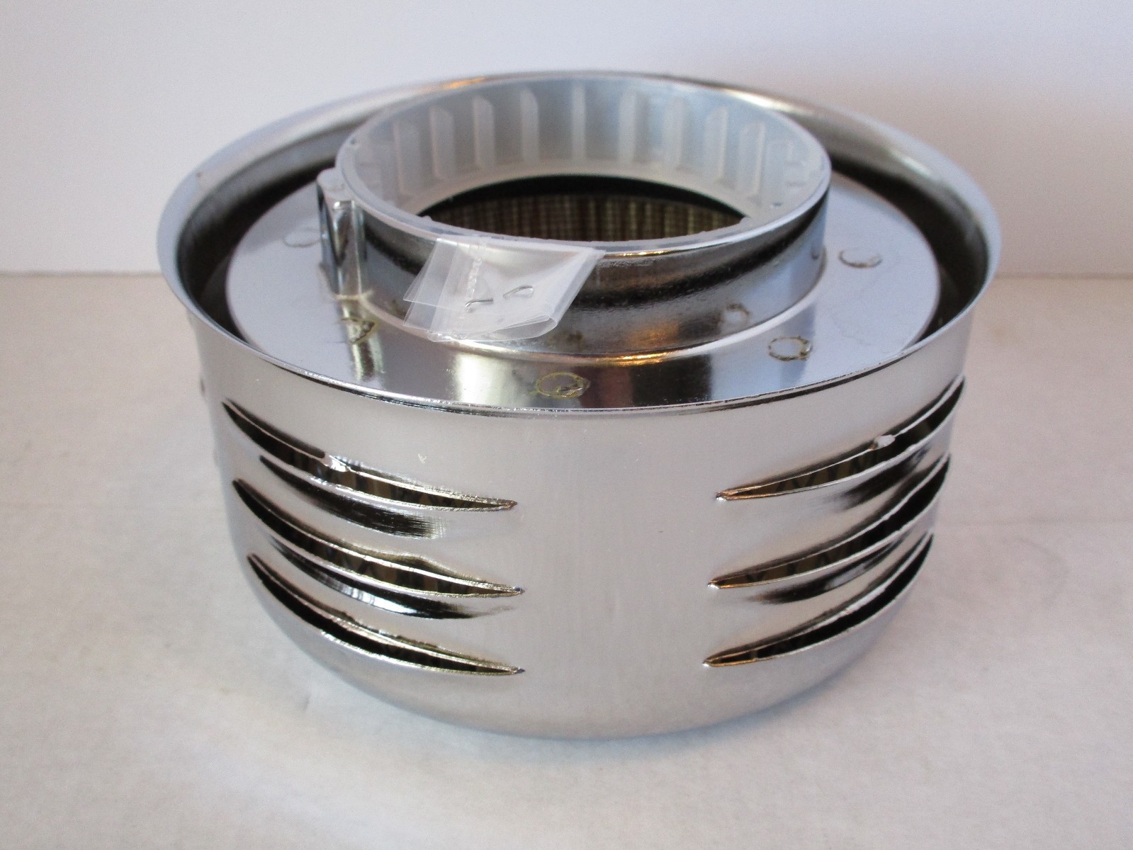 CHROME 4 5/8" LOUVERED AIR CLEANERS (3) TRI POWER 1& 2 BBL HOT ROD ...