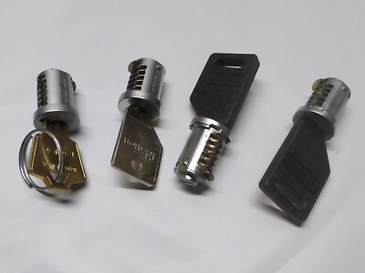 Lot of 4 Teknion ( Wesko / Fenco ) Tubular Wafer Locks w/ Keys For File ...