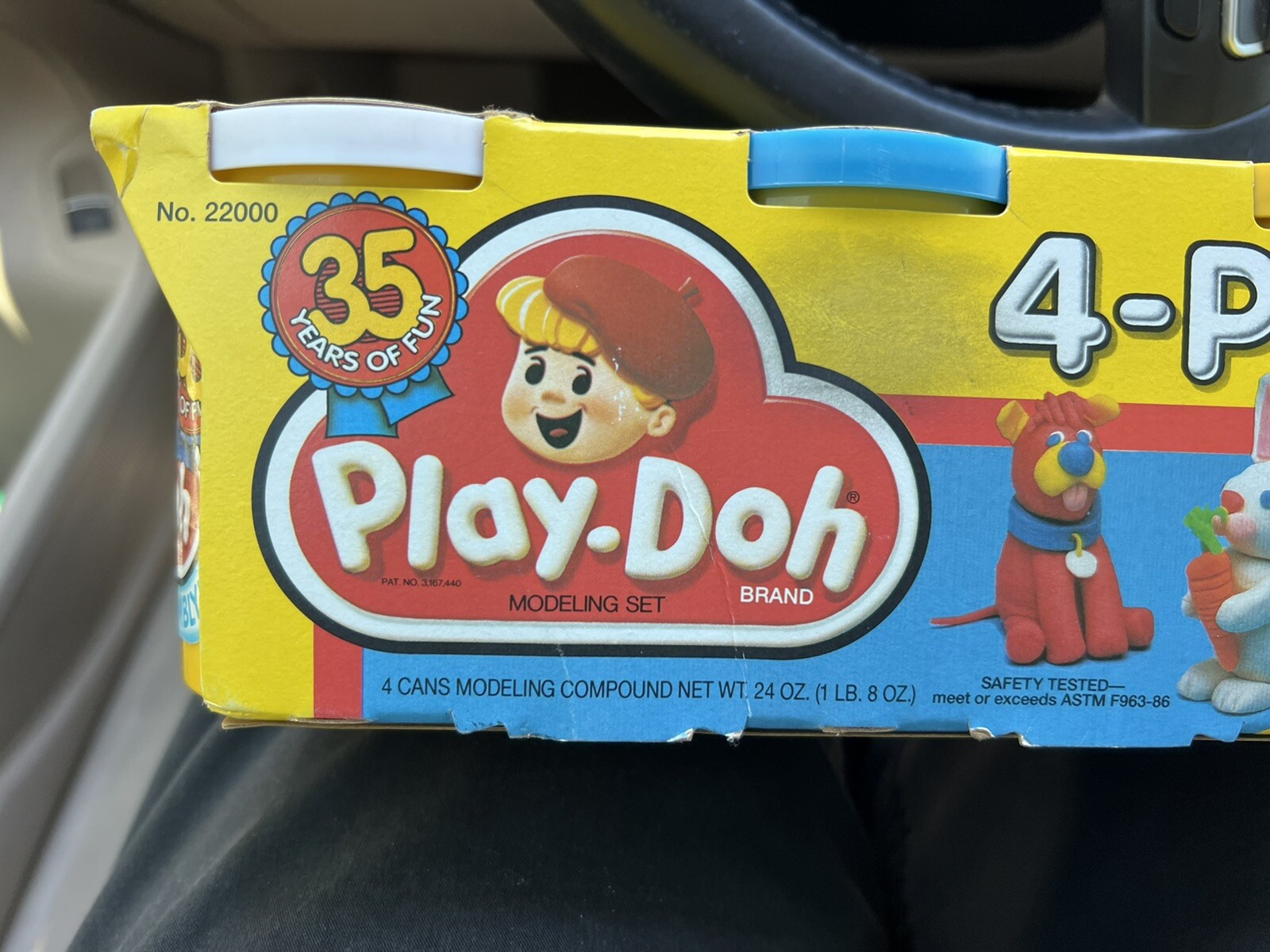Play-Doh Vintage 1991 4 Pack Red Blue Yellow White 76281220000| eBay
