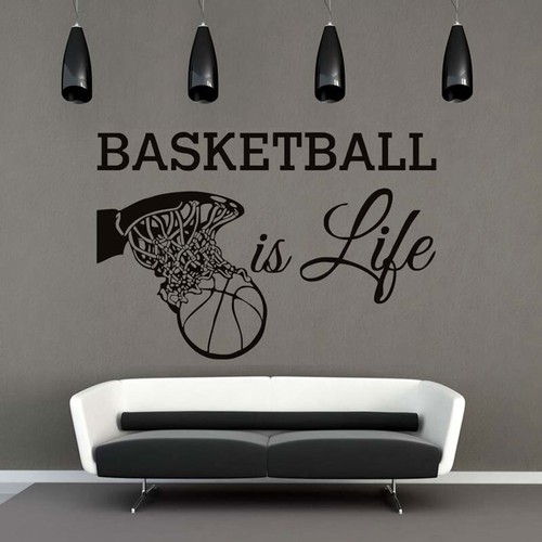 Basketball is life wall stickers removable wallpaper home decoration ...