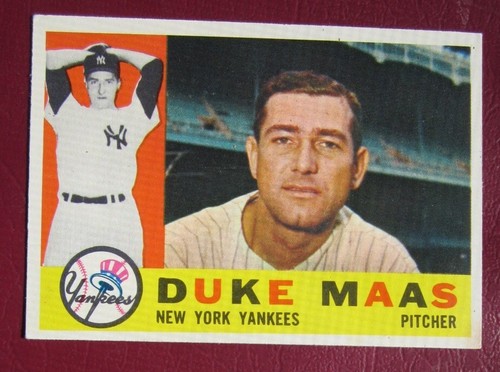 1960 Topps Duke Maas (New York Yankees) #421 NRMT/MT | eBay