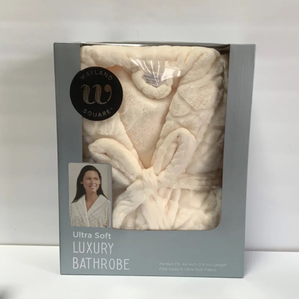 Wayland Square Ultra Soft Luxury Bathrobe One Size Fits Most Various ...