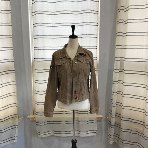 VTG Todd Oldham Women Size LG 90s Brown Corduroy Military Jacket Patch ...