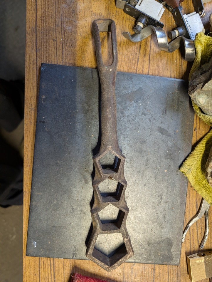 Vintage Jones Brass Fire Hydrant Key Pentagon Shape | eBay