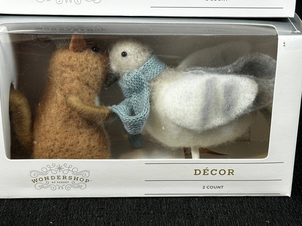 2024 Target Christmas Wondershop Felted Wool Reindeer Deer, Squirrel ...