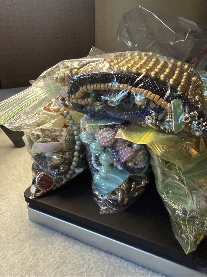 Jewelry Lot Vintage to now Craft Junk Scrap Harvest Repurpose Salvage ...