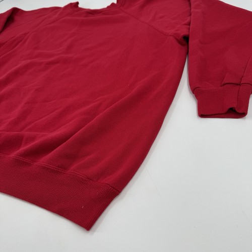 VINTAGE Hanes Sweater Adult Large Red Essential Blank Pullover Crewneck ...